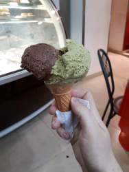 This is the ice cream I recently ate in a city called Milazzo. It's ...